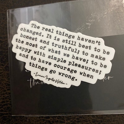 Encouraging Sticker Waterproof Vinyl Stickers Laura Ingalls Wilder ...