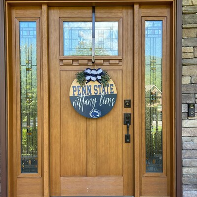 Front Door Decor Last Name/initial Monogram Wreath Door Hanger Front ...