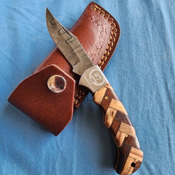 Handmade Damascus Cheese Knife Set of 5 Pcs With Olivewood Handle ...