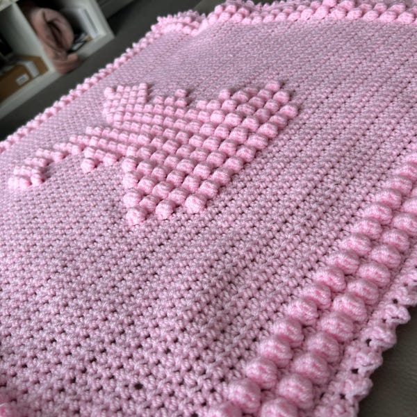 BUNNY BOBBLE BLANKET Crochet Pattern, Easy and Quick to Crochet, 4 Page ...
