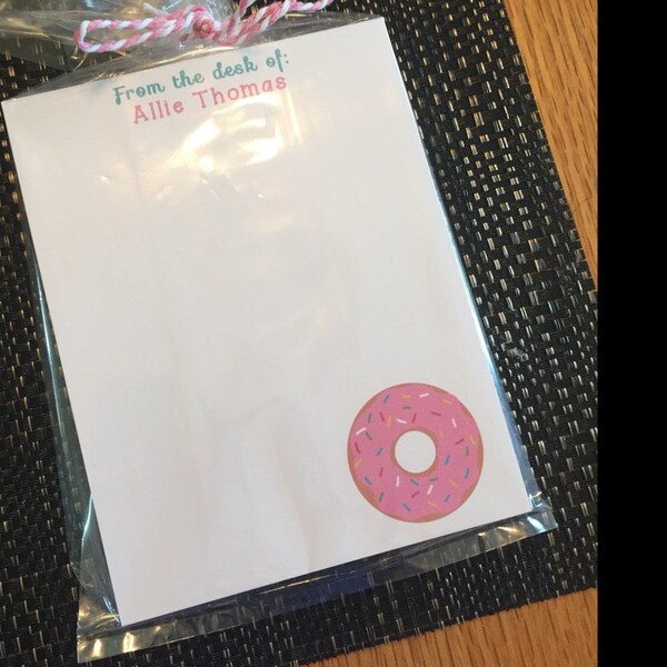 Personalized Donut Notepad - Donut Notepad - Donut - Donut Lover - Don ...
