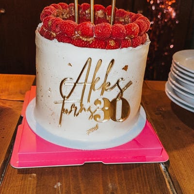 Personalised Double Layer Topper Swirly Style, Wedding Cake Topper ...