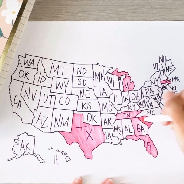 Small Business Printable Sales Map -- Instant Download !! - Etsy