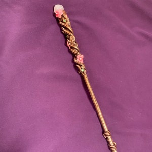 Rose Quartz Crystal Wand fairy Wand-wizard Witch Wand-nature - Etsy