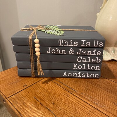 Custom Hardback Book Stacks Family Book Stacks Quote Book - Etsy