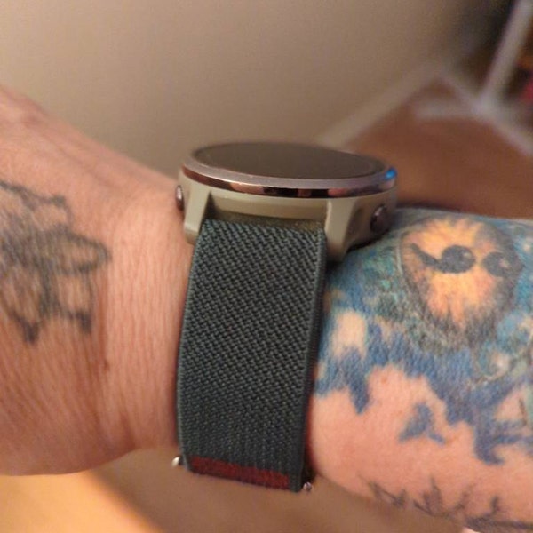 Multicolor Nylon Fabric Smart Watch Band Sport Fitness Quick on Loop ...
