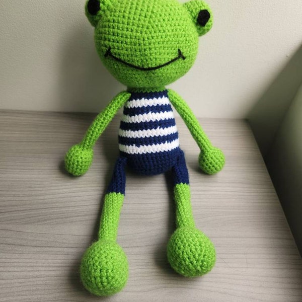 Easy Pattern Crochet Frog With Long Legs Frog Amigurumi PDF Crochet Toy ...