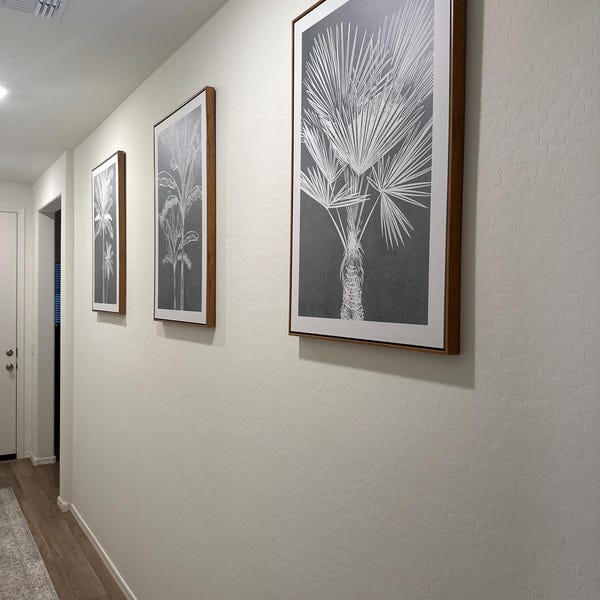 Framed Canvas Tryptic Wall Art Set, Abstract Forest Tree Art Prints ...