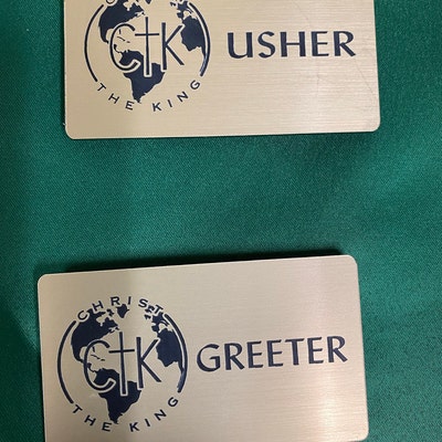 Christian Church Name Badge With Magnet 3 X 1 1 /4 Custom-engraved for ...