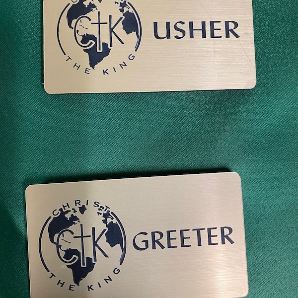 Christian Church Name Badge With Magnet – 3" X 1 1 /4"- Custom-engraved ...