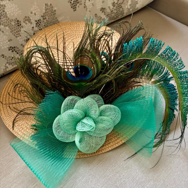 Elegant Ivory and Tan Church Hat,easter Hat,roaring Twenties Hat ...