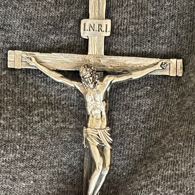 Personalized Silver Jesus Cross Necklace, Handmade Crucifixion of Jesus ...