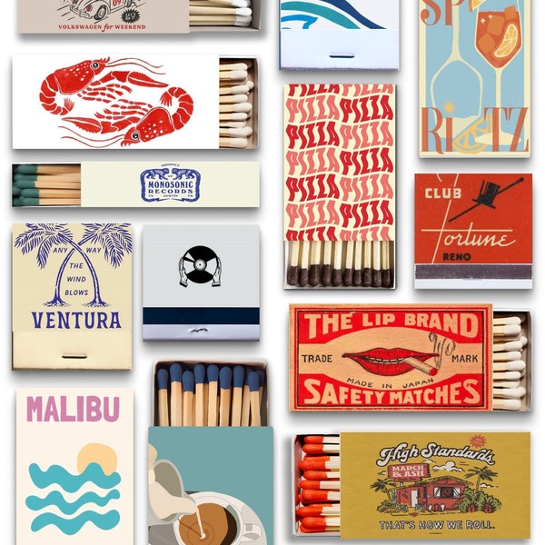 CUSTOM MATCHBOOK ART | Personalized Digital Matchbox Gift | Large ...