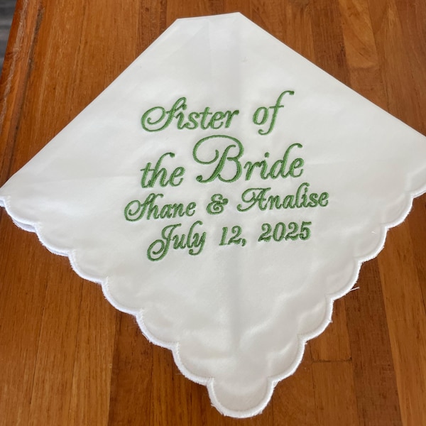 Mother Handkerchief - Custom Handkerchief - Wedding Tradition - for ...