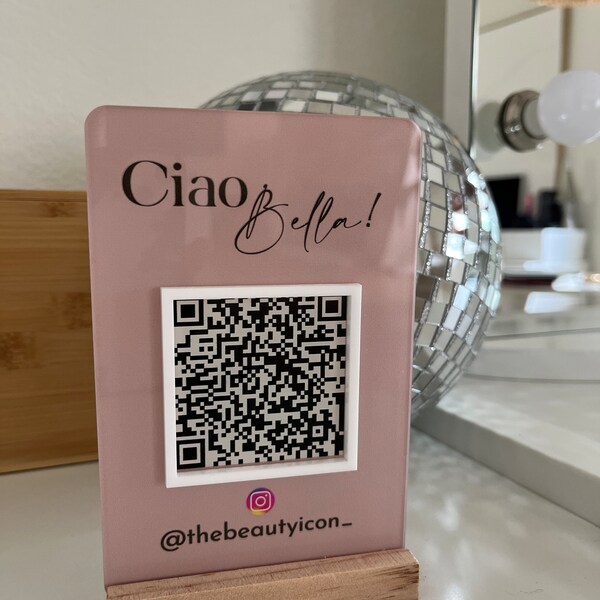 Mini QR Code Display Sign - Etsy