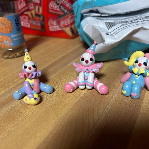 Mini Clown Handmade Figurine - Etsy