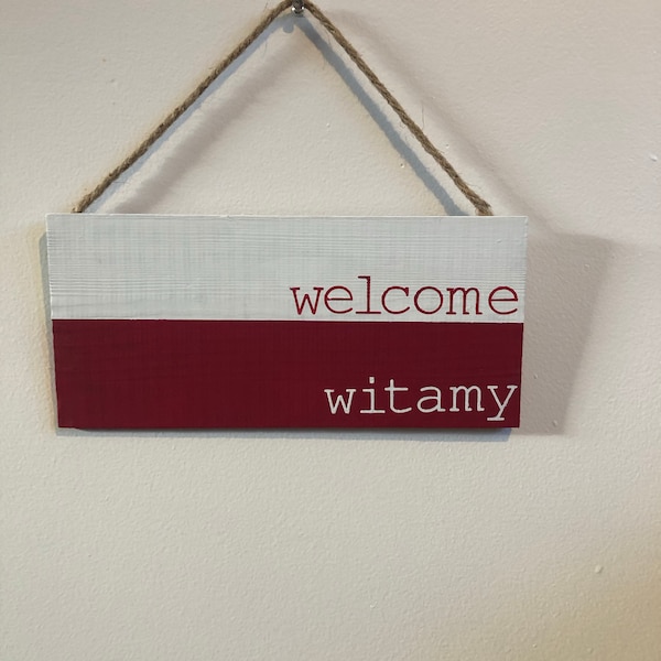 Polish Flag Sign Poland Witamy Sign - Etsy