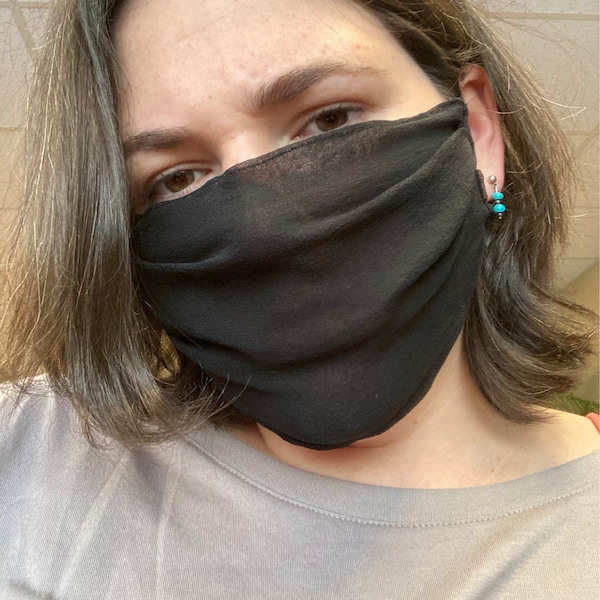Breathable Silk Mask, 100% Mulberry Silk Mask With Adjustable Earloops ...