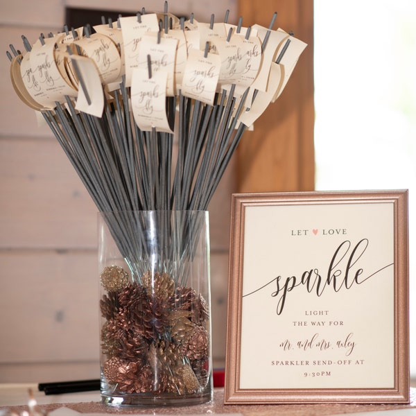 Sparkler Send off Sign and Tag, INSTANT DOWNLOAD, Editable Template ...