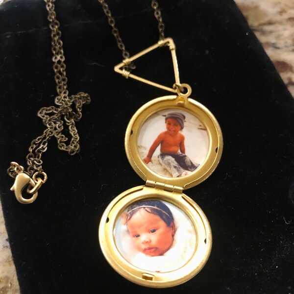 Gold Locket, Geometric Lockets, Locket Necklace, Gold Modern Locket ...