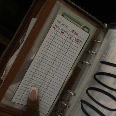 Cash Envelope Tracker Budget Tools Minimalist Cash Tracker - Etsy