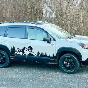 Enhance Your Ride With a Sasquatch Mountain Vinyl Decal Featuring Trees ...