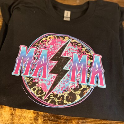 Mama Dtf, Leopard Mama Dtf, Mama Lightning Bolt Dtf, Mama Dtf, Retro Print, Mama Digital ...
