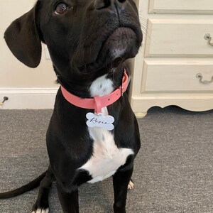 Black Calligraphy Personalized Dog Tag, Custom Dog Tag, Double Sided ...