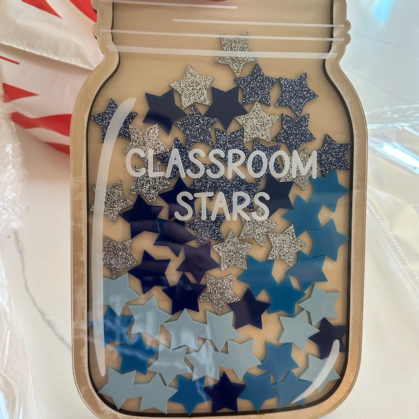 Personalized Jumbo Star Reward Jar: Classroom Incentive System - Etsy