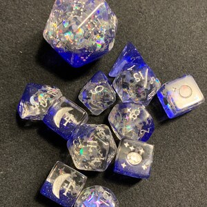 Moonlit Night Exclusive 12 Dice Set Unique Constellation - Etsy