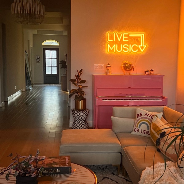 LIVE MUSIC Neon Sign |neon Music Sign |music Bar Led Sign |music Studio ...