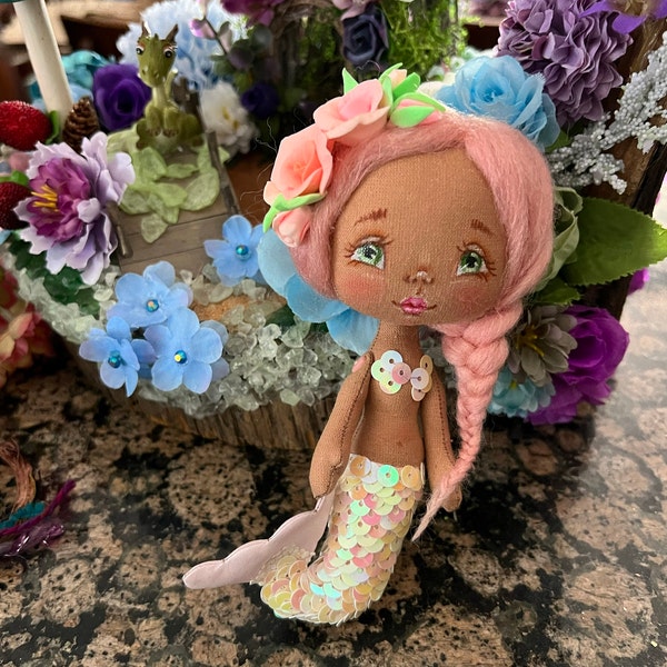 Textile Doll Blank With Painted Face This is a Starter Doll for Your ...