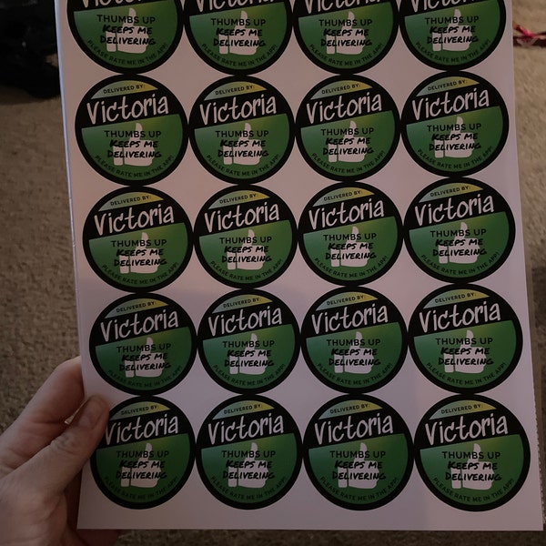 Uber Eats Delivery Stickers for Gig Workers. Custom Personalized Uber ...