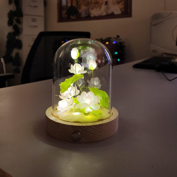 Handmade Goldfish Lotus Lamp, Koi Fish Lamp, Betta Fish Lamp, Fish ...