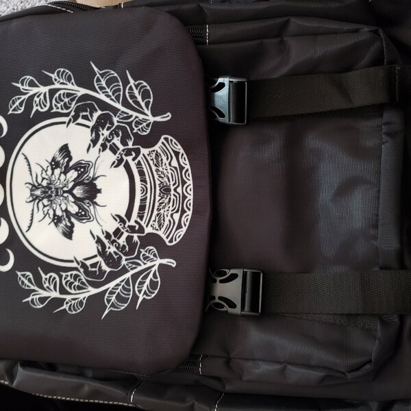 Black Magic Goth Moth Goth Backpack (on Black Marble Print) | Gothic ...