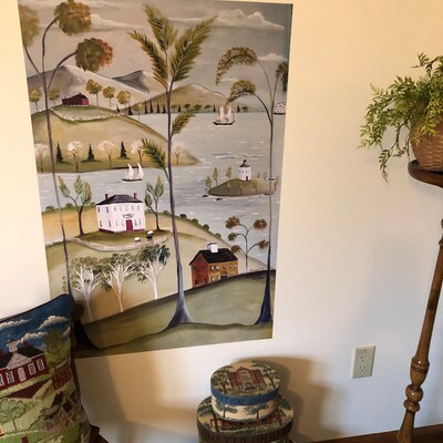 Early American Mural Wallpaper Handsigned Limited Edition Prints - Etsy