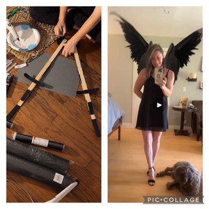 DIY PATTERN - Realistic White Moving Costume WINGS - Complete Tutorial ...