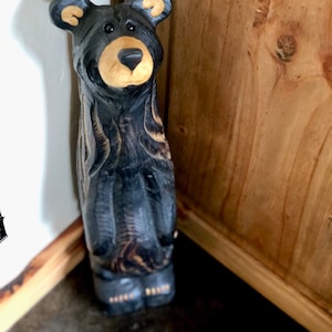 Chainsaw Carved Rail Bear - Etsy
