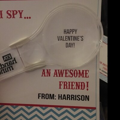Magnifying Glass Valentine I Spy Kids Valentine Non-candy - Etsy