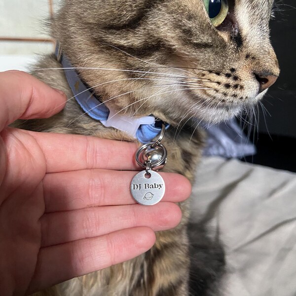 Custom Cat Tag, Tiny Pet Tag, Engraved Kitten and Puppy Tag - Etsy