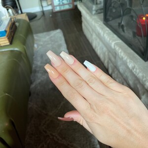 Blue Gradient Ombré Press-on Nails / Matte Nails | Etsy