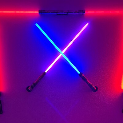 Darth Maul Lightsaber Wall Mount, Choose Between Horizontal or Vertical ...
