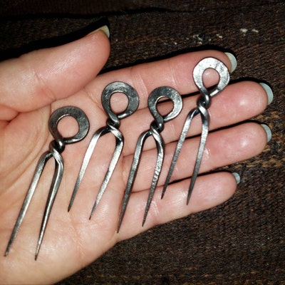 Corn Holders Hand Forged set of 4 Holders, Metal Corn Holders, Steel ...