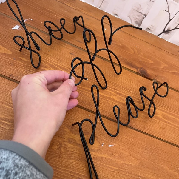 HELLO Font | Wire Words | Wire Word Sign | Personalized Wall Art | Wire ...