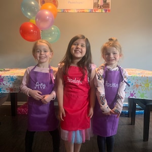Aprons for Kids, Kids Apron, Kids Art Smock, Art Party, Baking Party ...