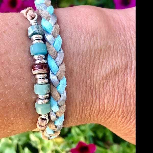 Create Your Own Skinny Braid Suede Bracelet, Colorful Braid Friendship ...
