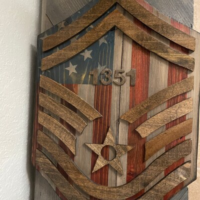 Rustic Space Force Military Rank Wall Plaque Metal & Wood - Etsy