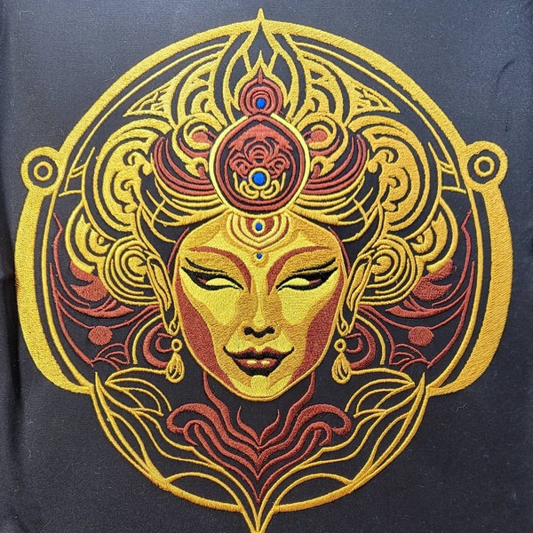 Goddess Head Embroidery, 3 Different Sizes, Goddess Embroidery Designs ...