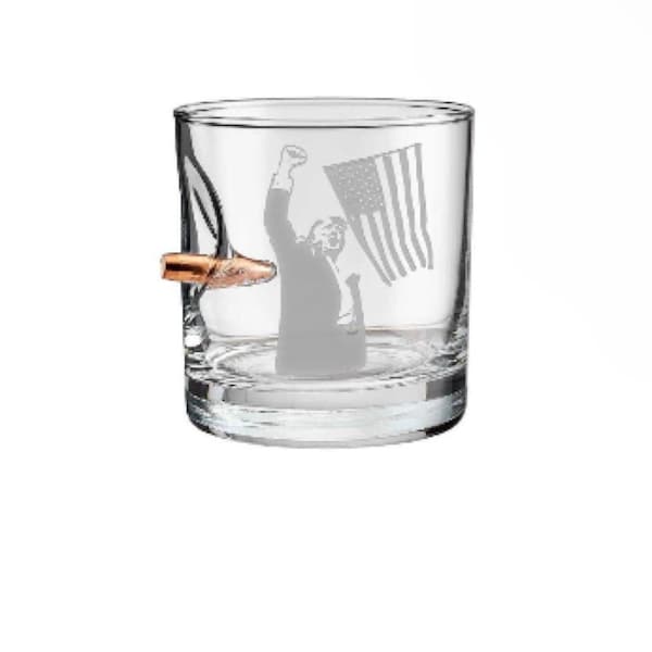 Bulletproof "trump Silhouette" & "bullet for Democracy" Whiskey Bourbon ...