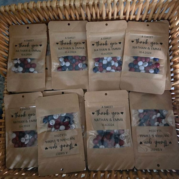 50 Pieces "thanks for Popping By" Favor Bags With Stickers, Custom ...